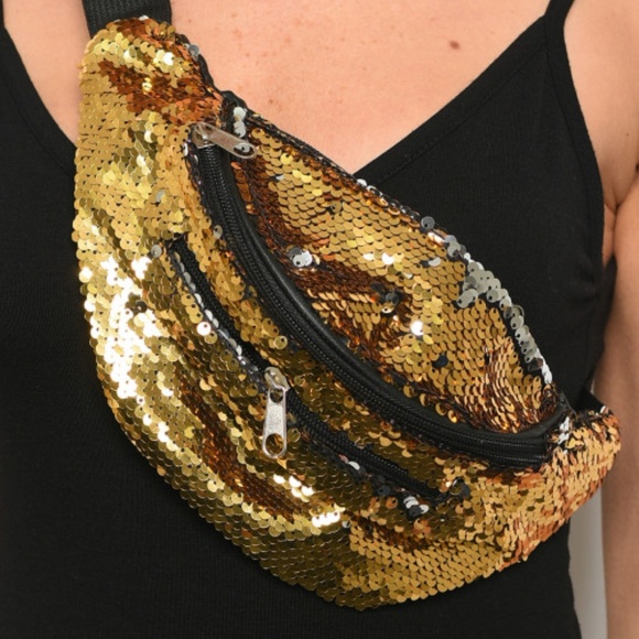 Bags | Sequin Fanny Pack Purse Waist Festival Crossbody Waist Bag ...